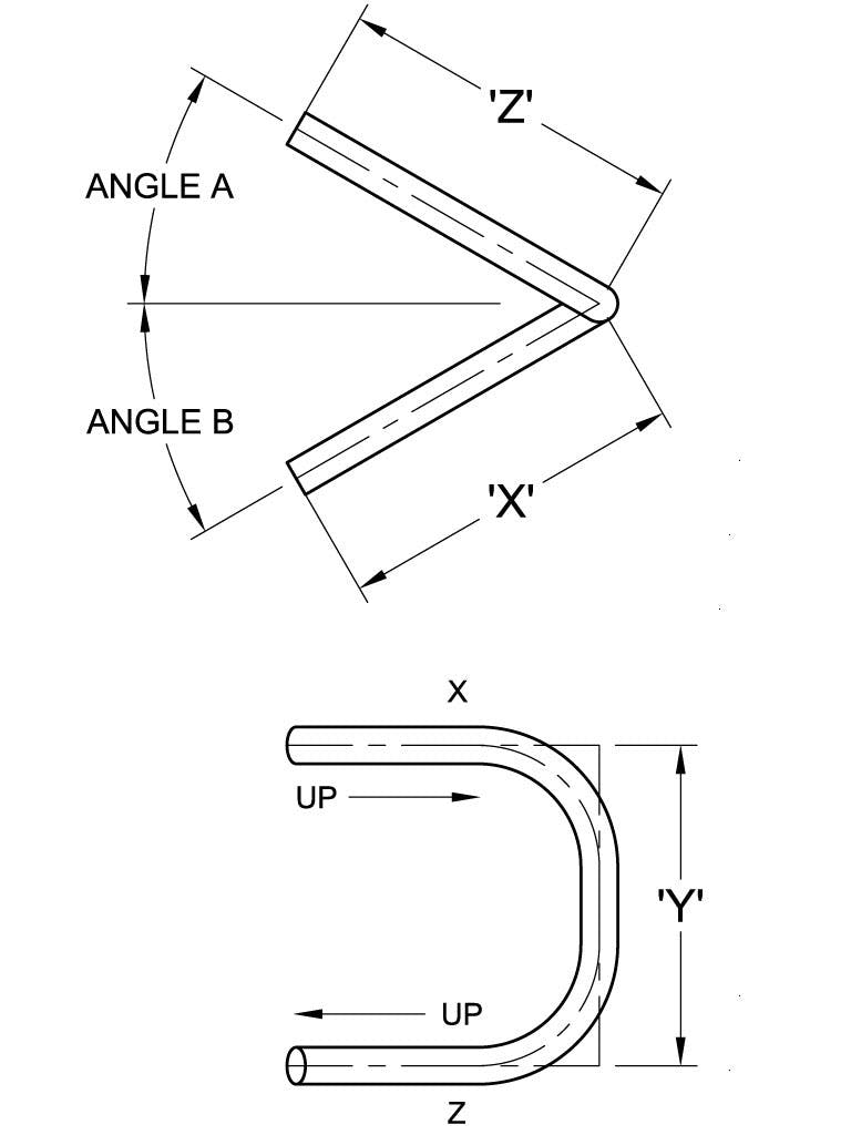 Wide range of hand railing bends in a variety of sizes from stock or ...