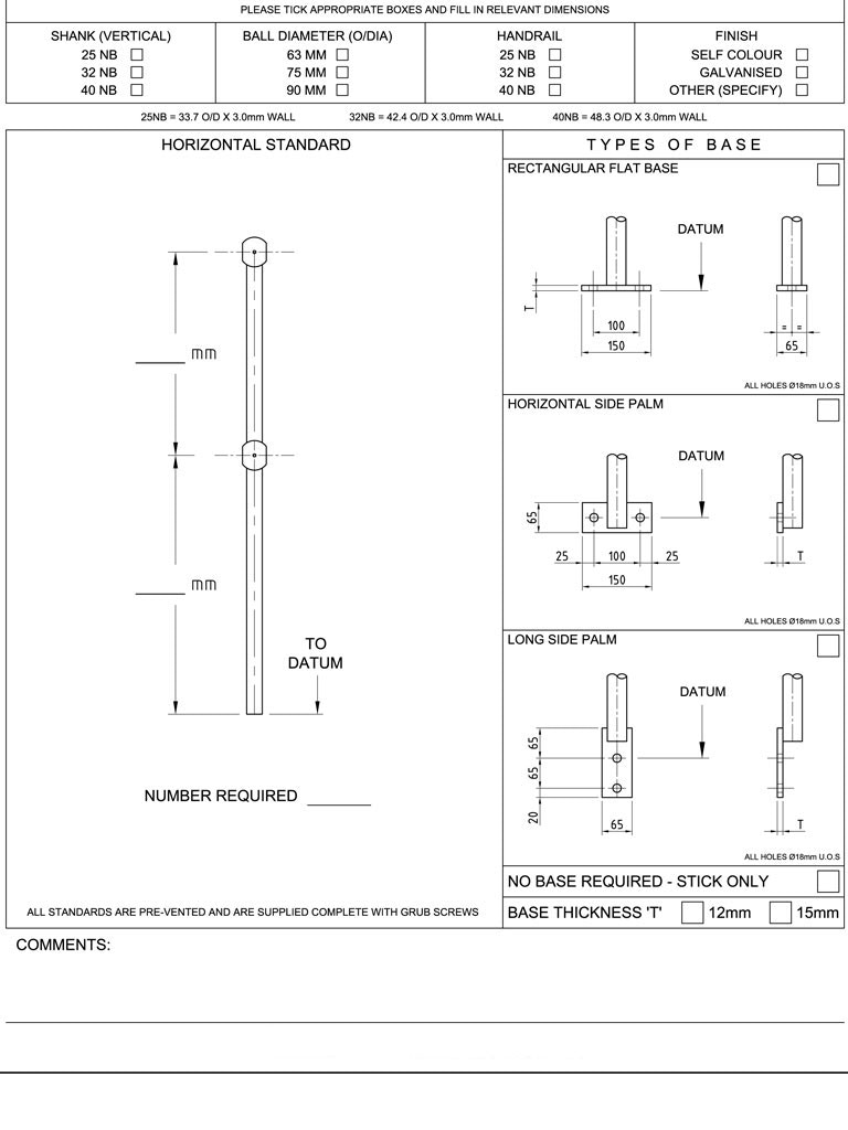 Global Walkway Tubular Standards Horizontal - Handrail Standards and ...
