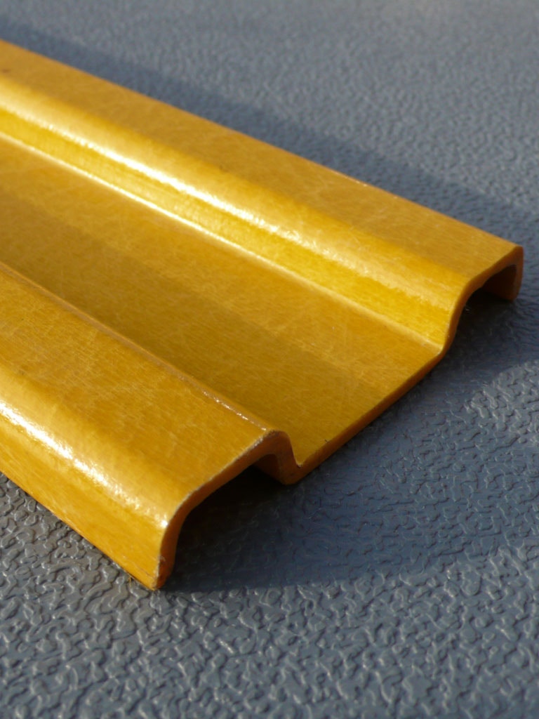 Global Walkway HR007-Y GRP Handrail Kick Plate Yellow - GRP