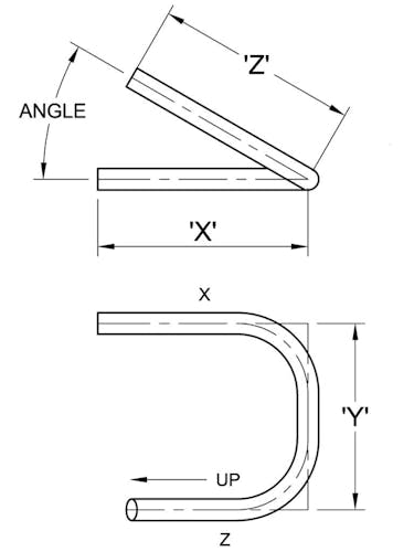 Wide range of hand railing bends in a variety of sizes from stock or ...